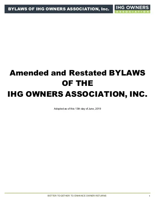 About Us | IHG Owners Association